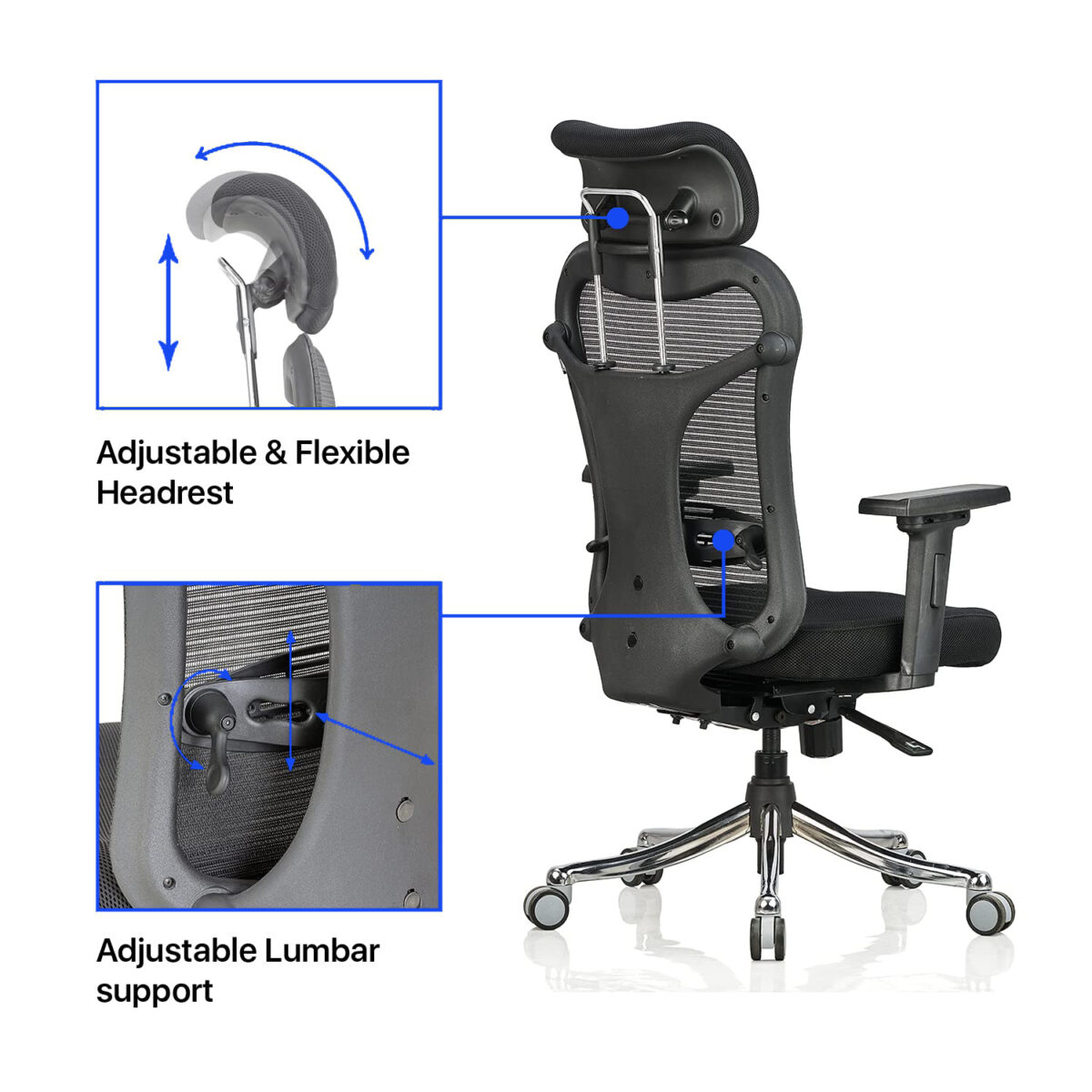 Buy Optima Indian HB Chair In Black Colour By Ample Seatings