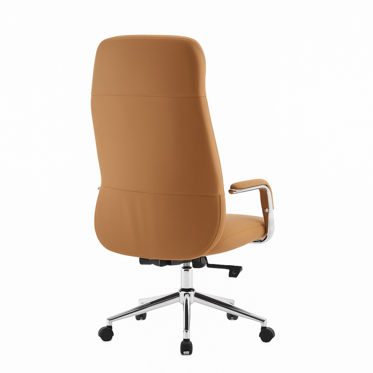 Discovery Office Chair – High Back Ergonomic Executive Chair In Tan Leather